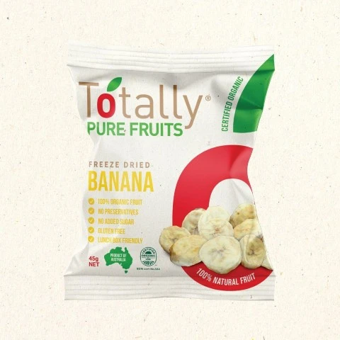 Totally Pure Fruits Snap Dried Bananas 50g | GreenSoul Organics